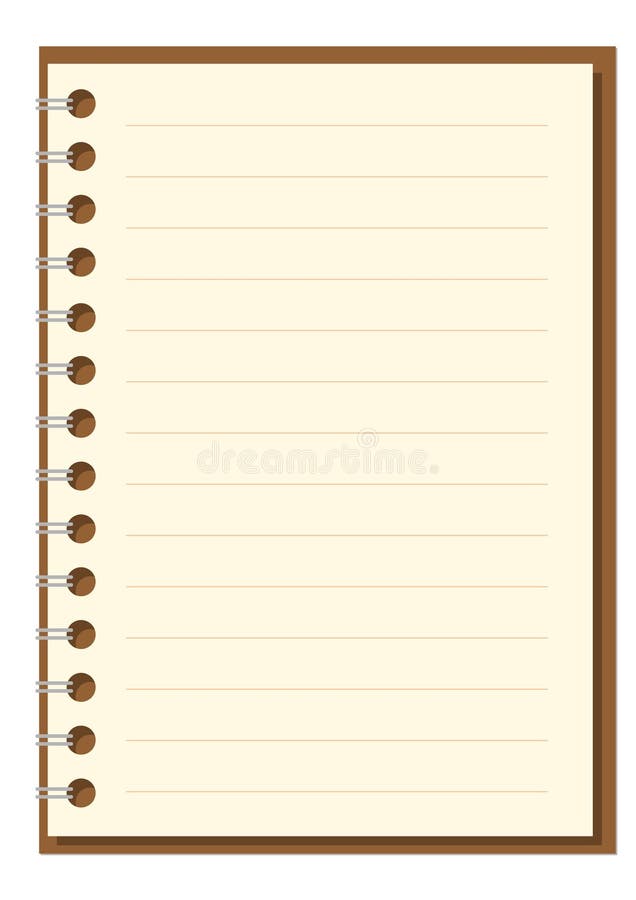 Simple and Flat Ring Notebook Stock Illustration - Illustration of ...