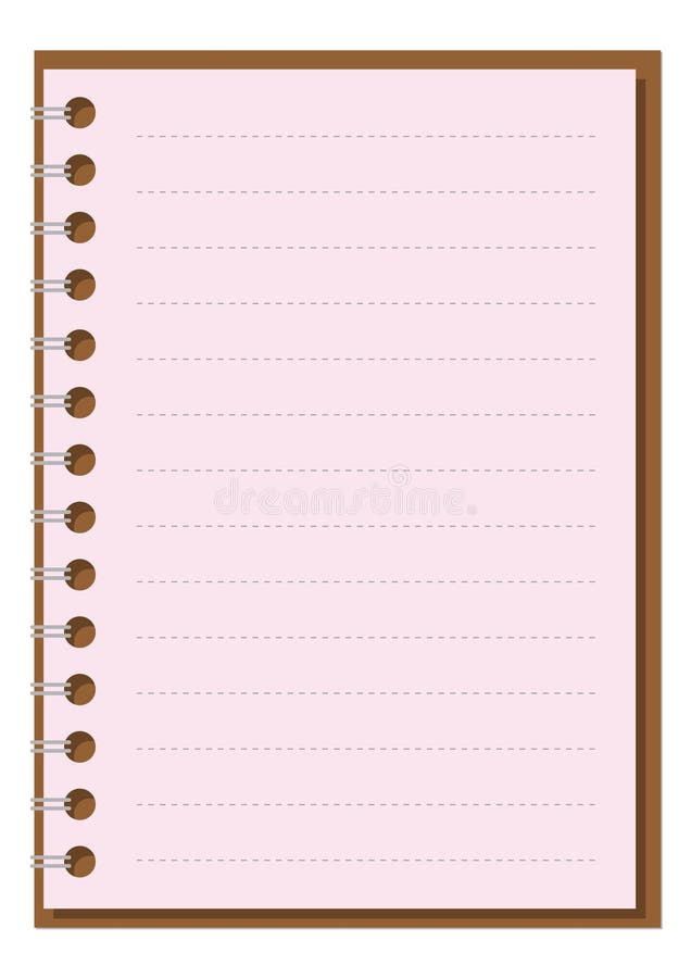 Simple and Flat Ring Notebook Stock Illustration - Illustration of ...