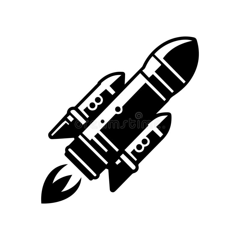 Flat Rocket Booster Vector Illustration Logo Design. Stock Vector ...