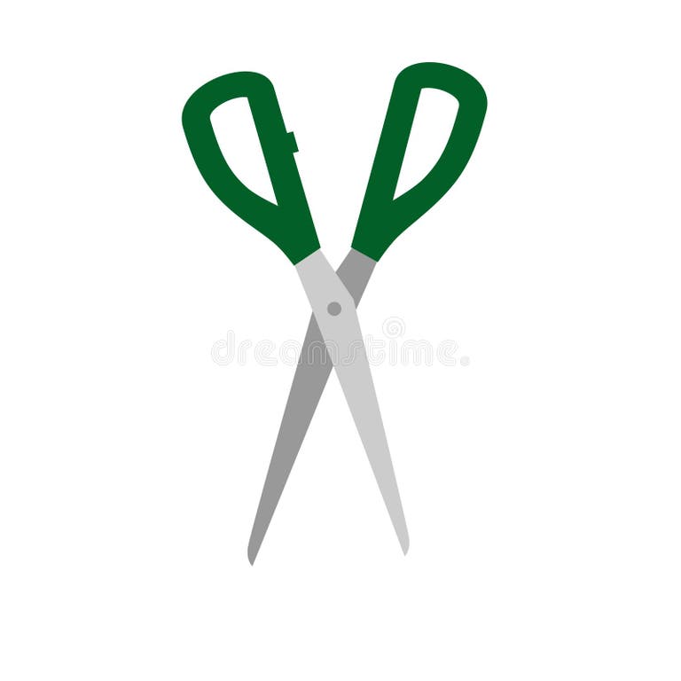 Simple and Flat Scissors Illustration Stock Vector - Illustration of ...