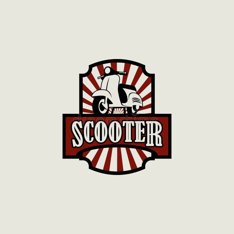 Simple Flat Scooter Logo Design Vector Stock Image Stock Illustration ...