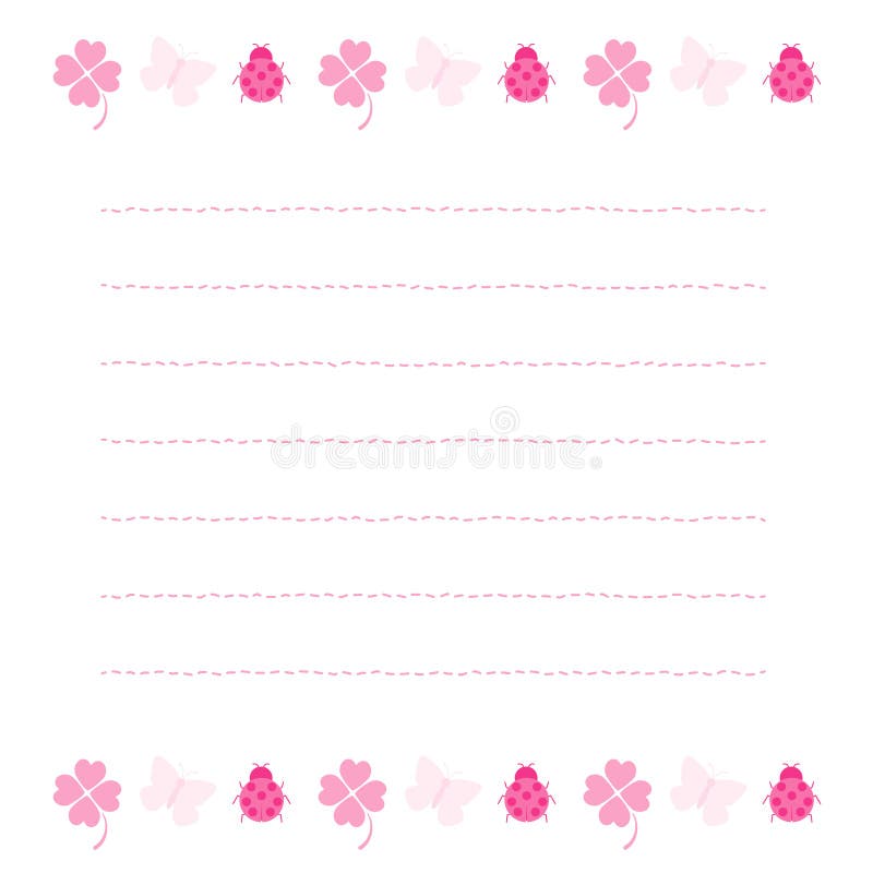 Simple and Flat Spring Illustration Memo Stock Vector - Illustration of ...