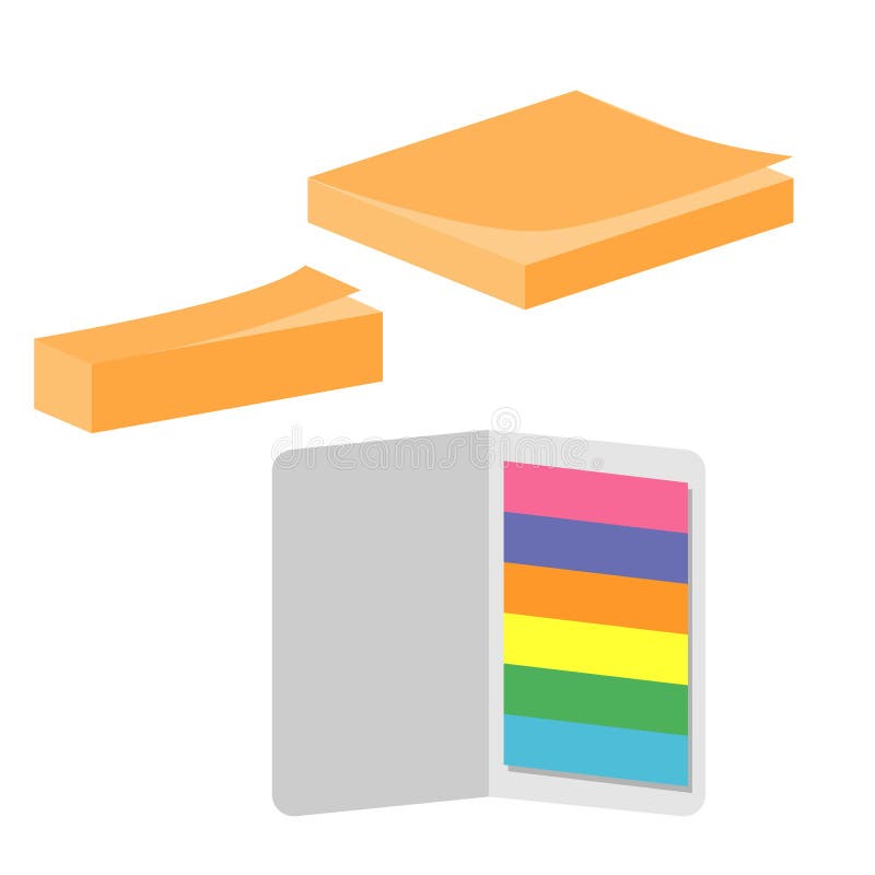 Simple and Flat Sticky Note Illustration Stock Vector - Illustration of icon, colorful: 236096648