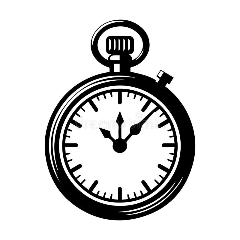 Simple Flat Stopwatch Vector for Logo and Illustration Design. Stock ...