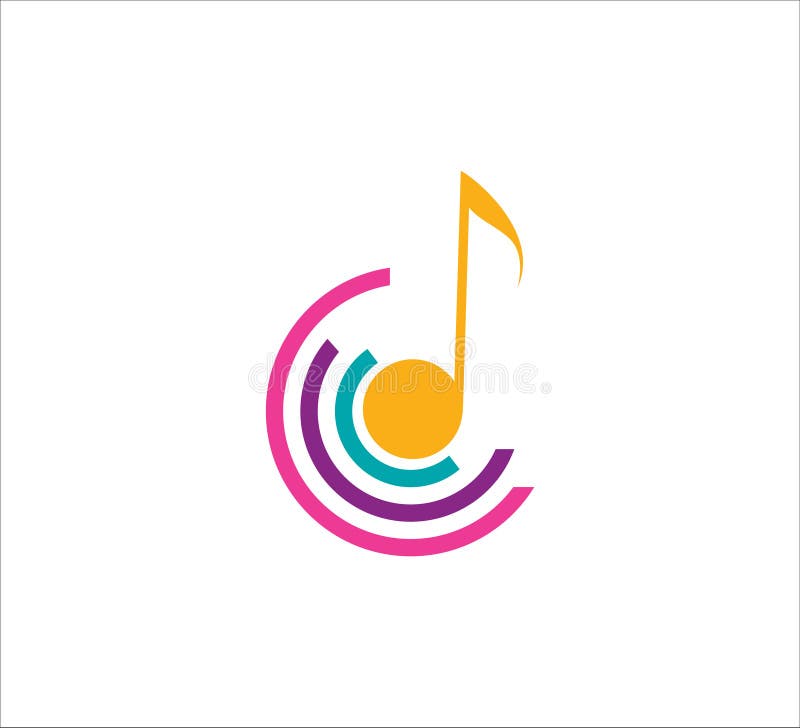 Simple Flat Style Music Note Vector Icon Logo Design Stock Vector ...