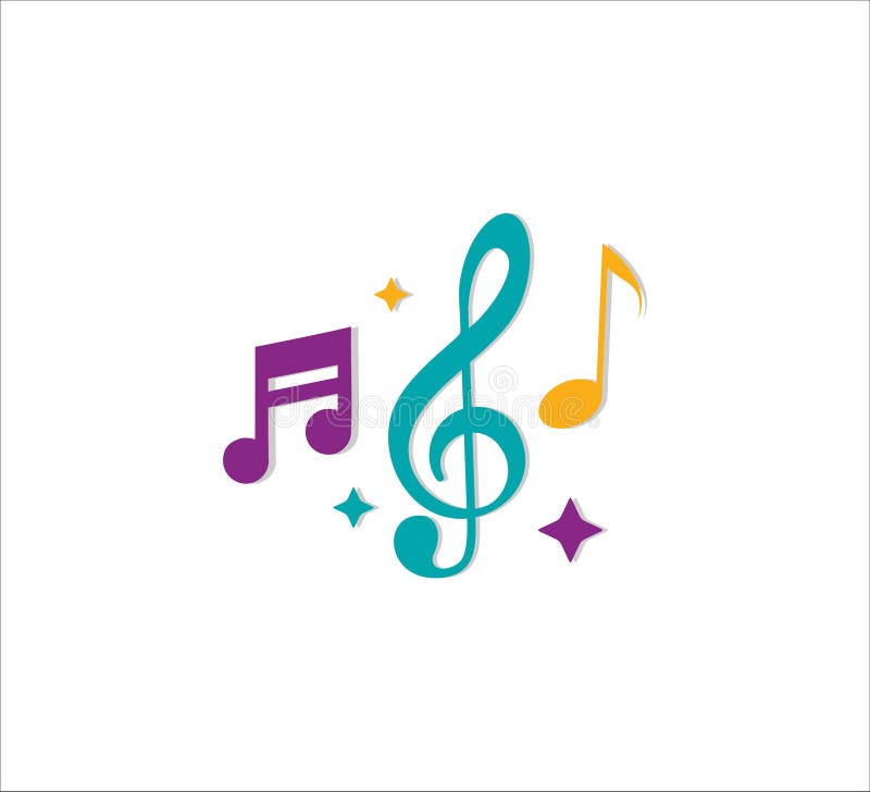Simple Flat Style Music Note Vector Icon Logo Design Stock Vector ...