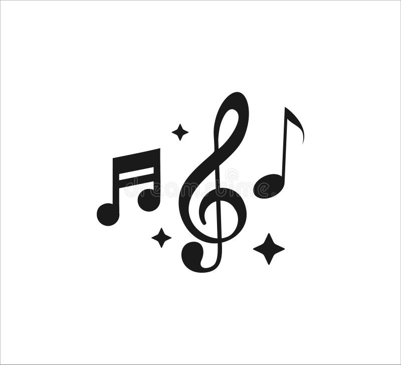 Simple Flat Style Music Note Vector Icon Logo Design Stock Vector ...