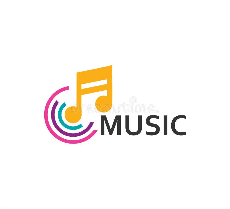 Simple Flat Style Music Note Vector Icon Logo Design Stock Vector ...