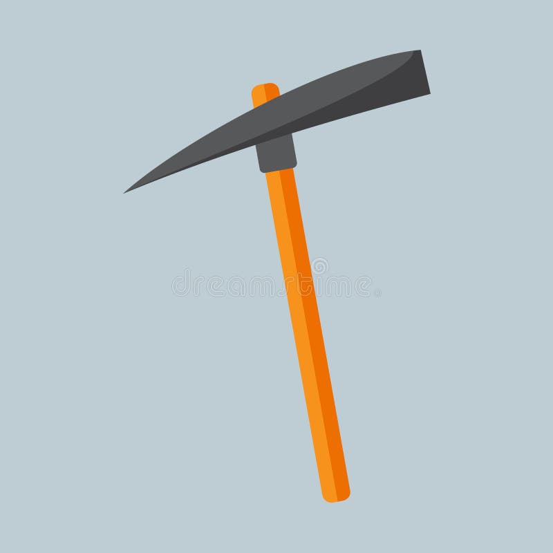 Simple Flat Style Pickaxe Mining Vector Illustration Graphic Stock ...