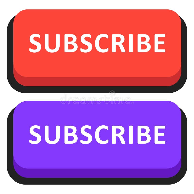 Flat, Red Subscribe Button Getting Clicked by a Hand Pointer Stock ...
