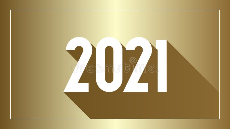 Simple Flat Unique New Year 2021 Design, Year 2021 Number Text ...