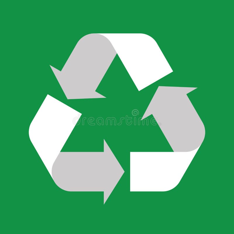 Simple Flat Universal Recycling Symbol Stock Vector - Illustration of ...