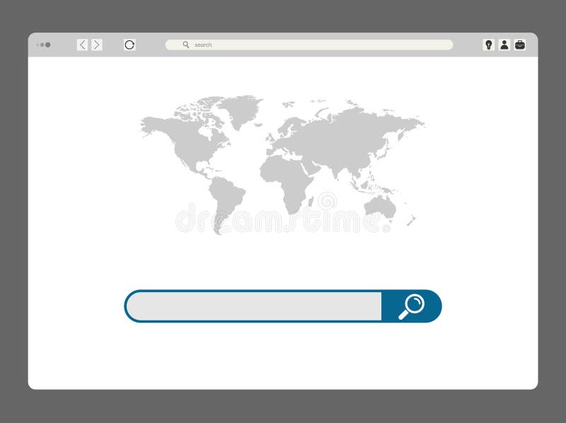 Simple Flat Vector Browser Window. Modern Icon Concept Illustration ...