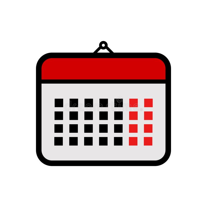 Simple, Flat Calendar Icon. Stock Vector - Illustration of paper, page ...