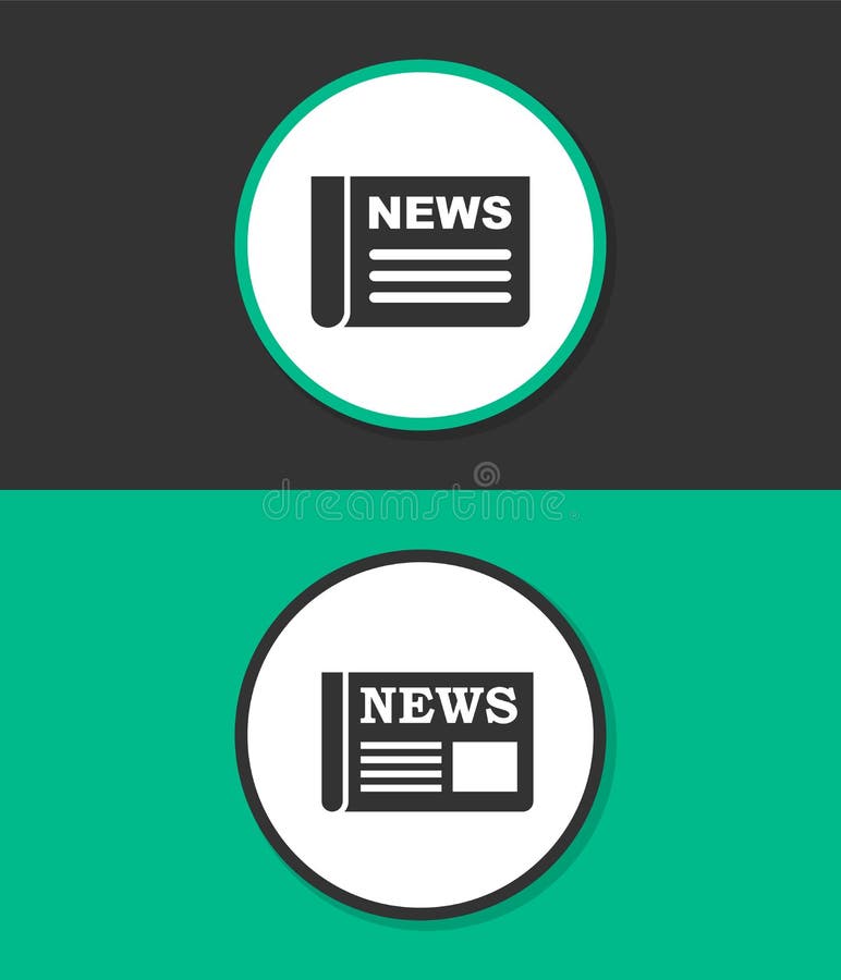 Simple Flat Vector Icon. Newspaper Vector Icon. Stock Vector ...
