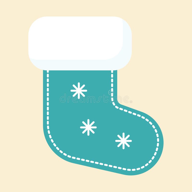 Simple Flat Vector Illustration of a Christmas Boot Stock Vector ...