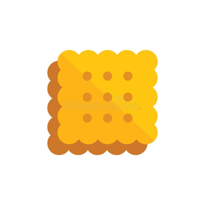Square Cracker with Dots Baking Food Icon Symbol Shape Stock ...