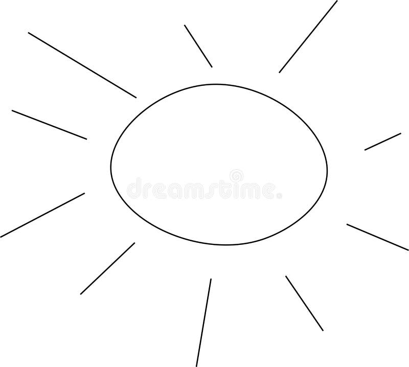 Simple Flat Vector Sun Icon Stock Vector - Illustration of element ...