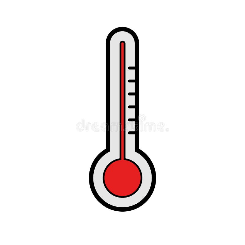 Simple, Flat Thermometer Icon. Stock Vector - Illustration of design ...
