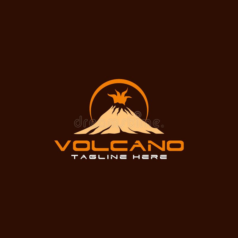 Simple Flat Volcano Logo Design Vector Stock Image Stock Illustration ...