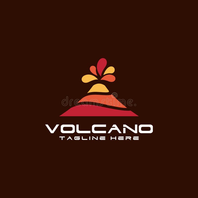 Simple Flat Volcano Logo Design Vector Stock Image Stock Illustration ...