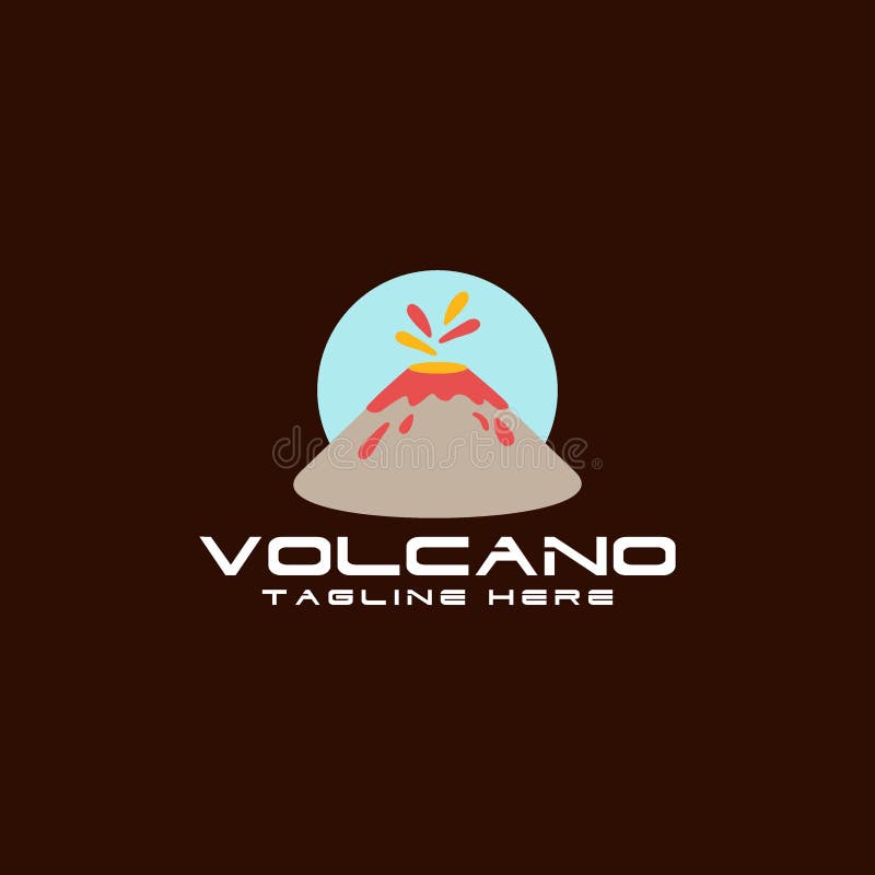 Simple Flat Volcano Logo Design Vector Stock Image Stock Vector ...