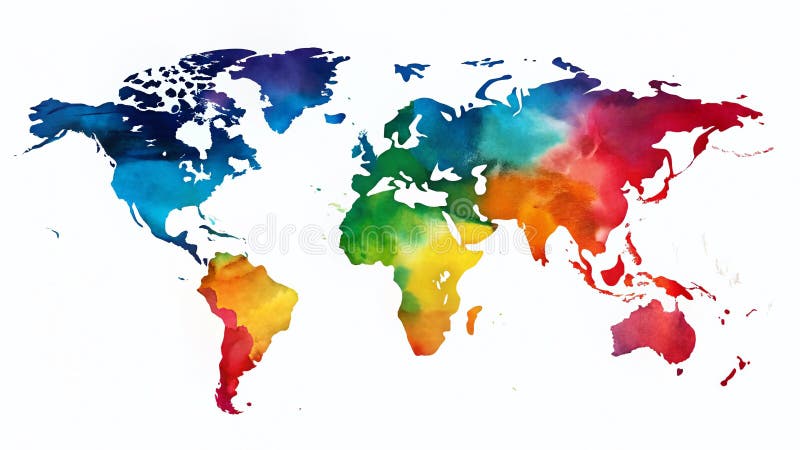 Simple Flat World Map Illustration a Versatile Design Element for ...