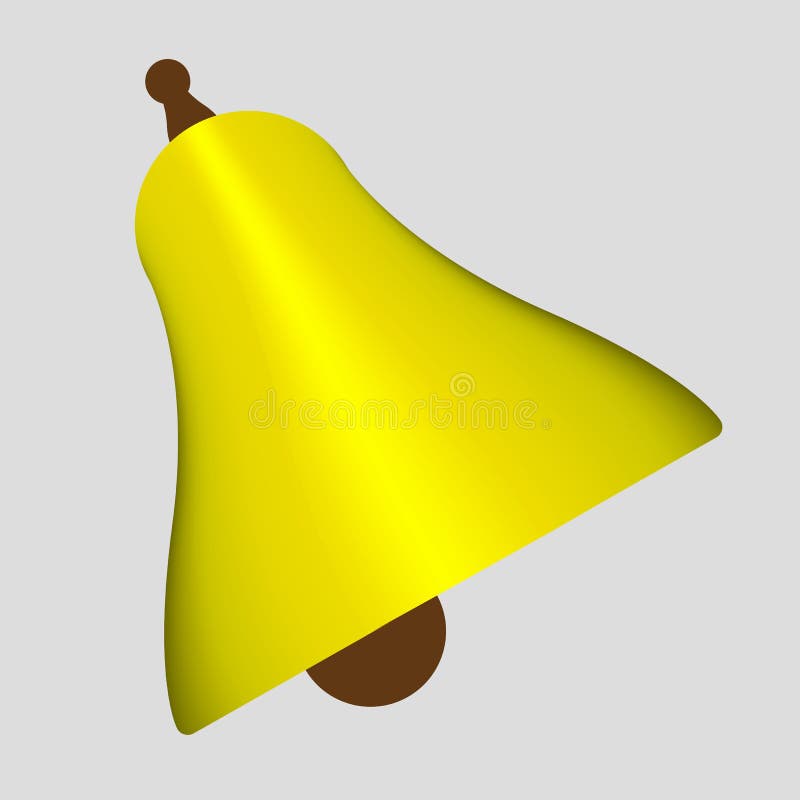 Simple Flat Yellow Bells, Vector Stock Vector - Illustration of signal ...