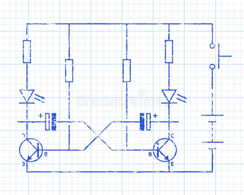Electronic Circuit Symbols stock vector. Illustration of negative ...