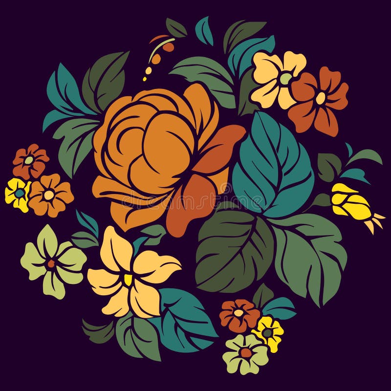 Simple Floral Pattern.Vector Stock Vector - Illustration of cute ...