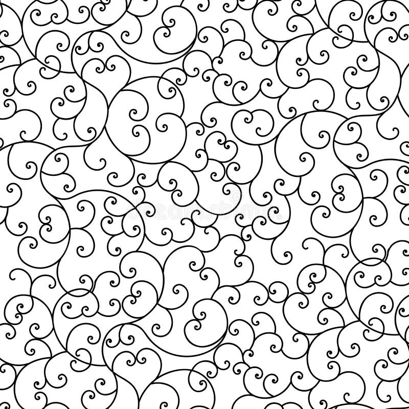 Simple Flourish Seamless Pattern for Festive and Elegant Designs Stock ...