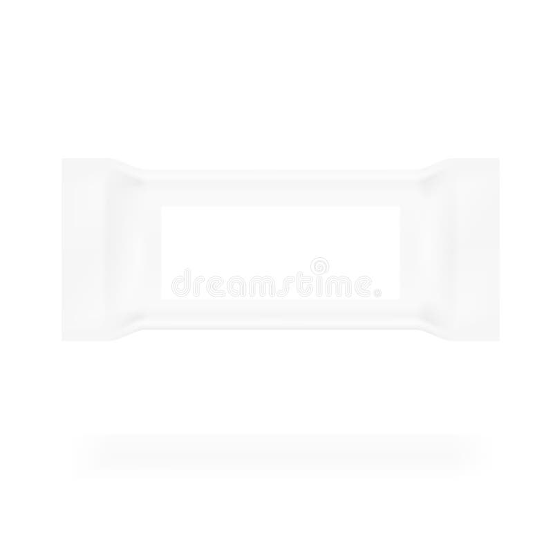 Simple Flow Pack with Label on White Background Stock Vector ...