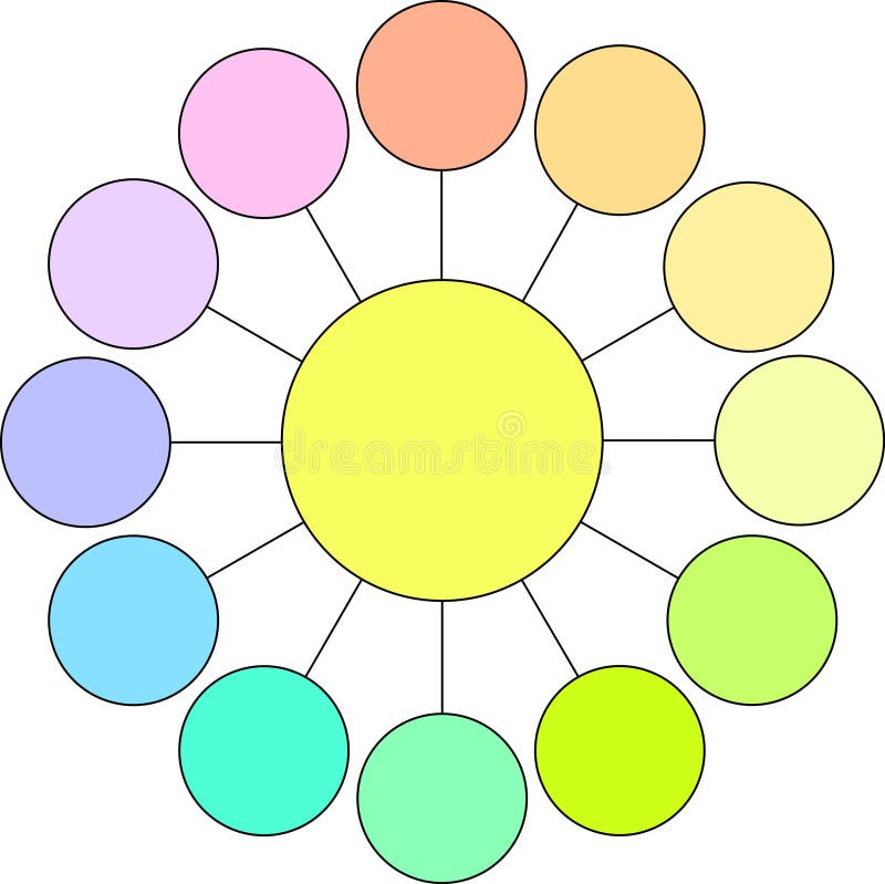 Simple Flowchart, Bubble Diagram or Mind Map Infographics Template ...