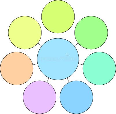 Simple Flowchart, Bubble Diagram or Mind Map Infographics Template ...