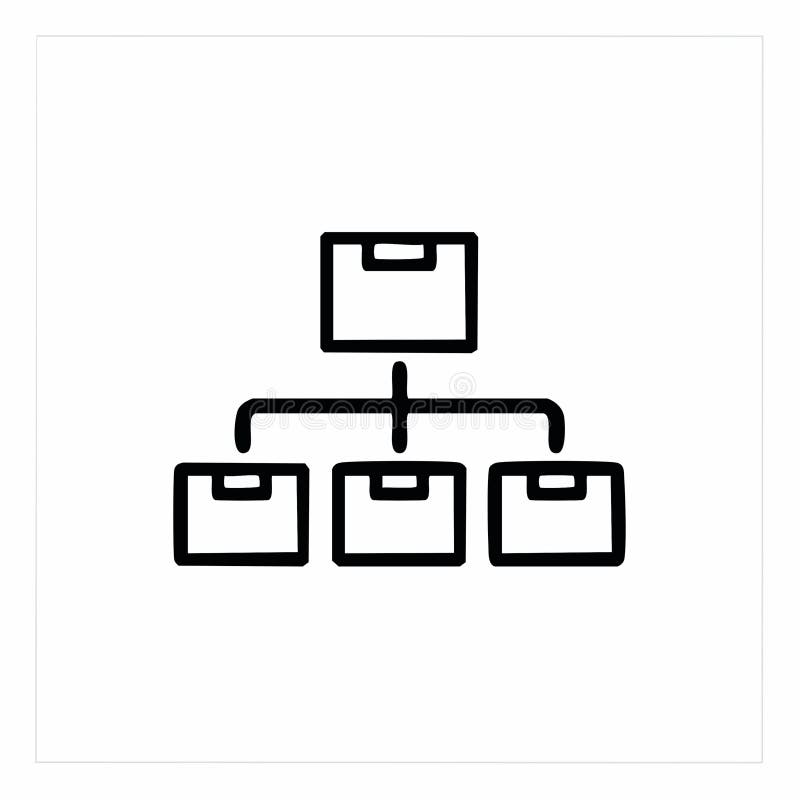Simple Flowchart and Hierarchy Structure Icon Stock Photo ...