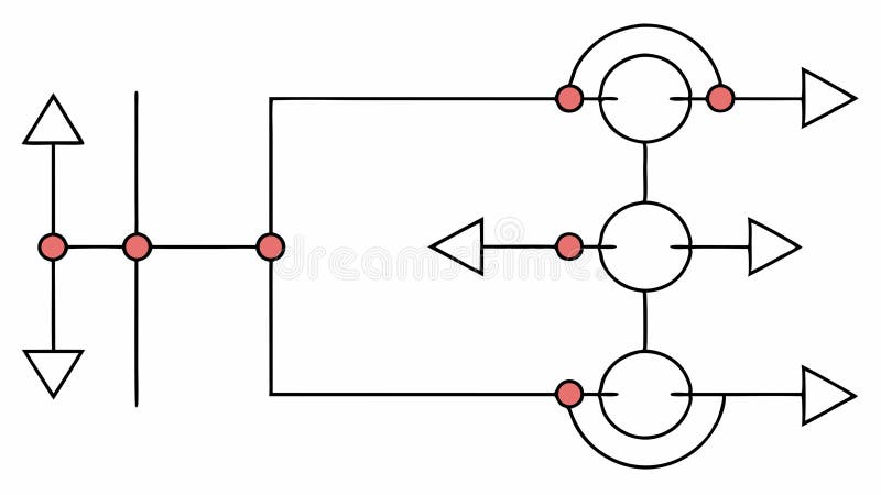 A Simple Flowchart or Process Diagram Vector with Nodes, Vector Design ...