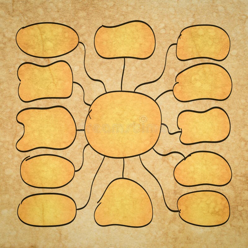 Simple Flowchart Sketch or Mind Map Infographics Template Stock Photo ...