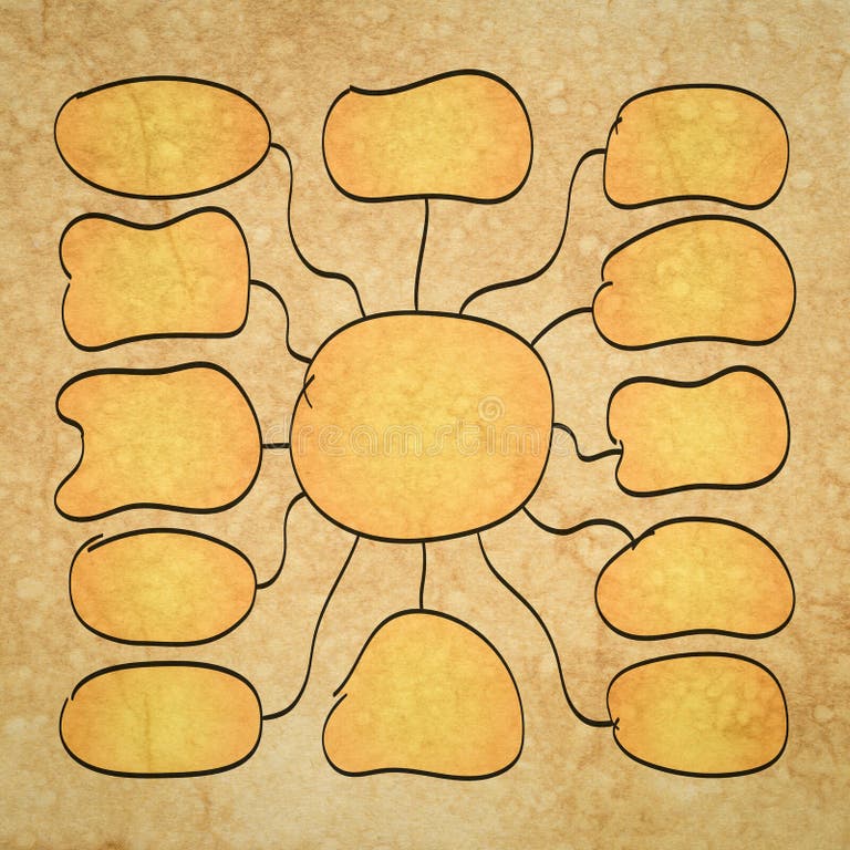 Simple Flowchart Sketch or Mind Map Infographics Template Stock Photo ...