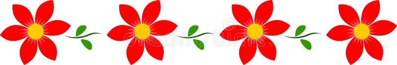 Simple Flower Banner Illustration Stock Vector - Illustration of ...