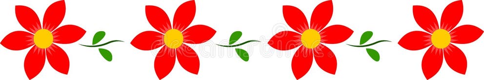 Simple Flower Banner Illustration Stock Vector - Illustration of ...