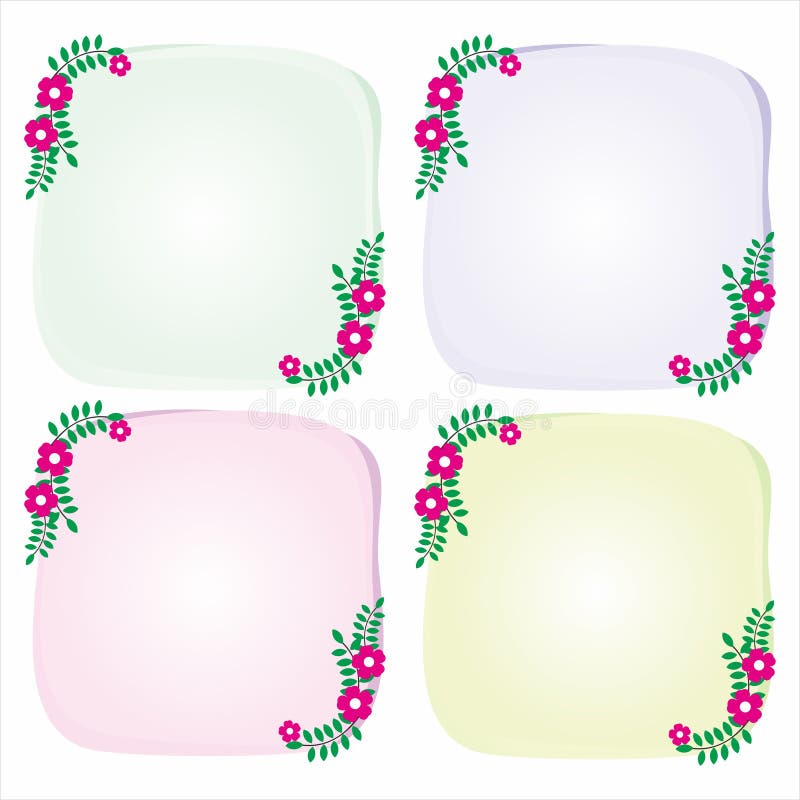 Simple Flower Frame stock vector. Illustration of soft - 87281243