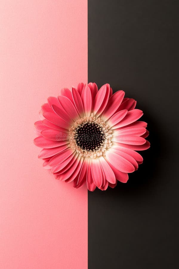 A Simple Flower Outline in Soft Hues Against a White Backdrop Stock ...