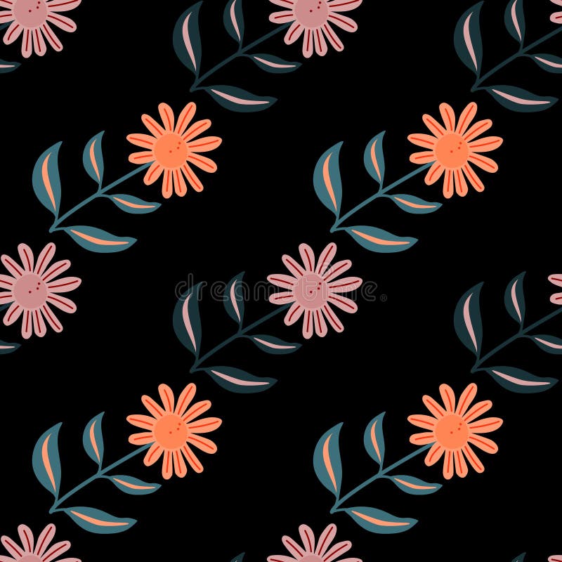Simple Flower Seamless Pattern. Elegant Botanical Background Stock ... Simple Flower Seamless Pattern. Elegant Botanical Background Stock ...