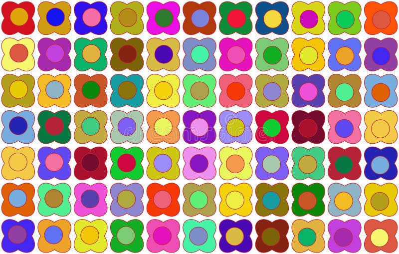 Mod flowers stock illustration. Illustration of background - 374351