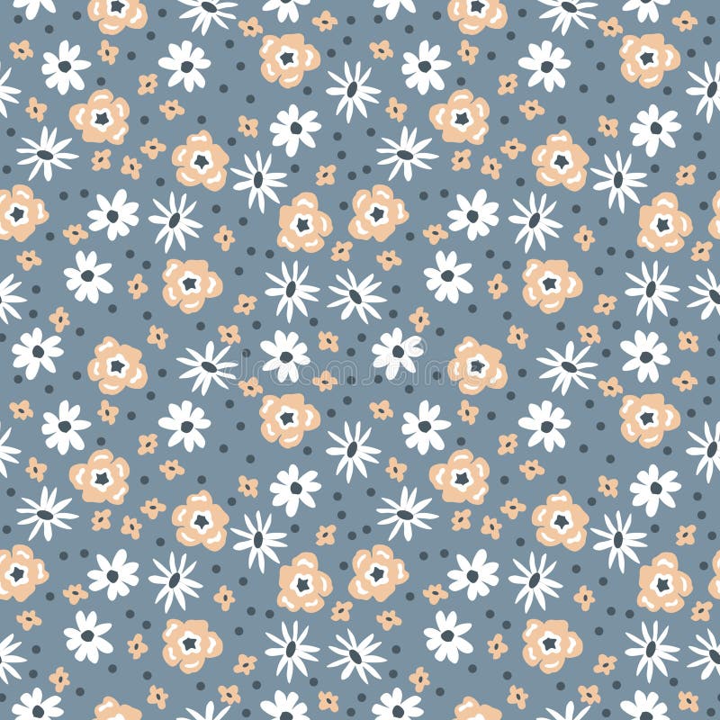 Simple flowers pattern stock vector. Illustration of ornament - 305664207