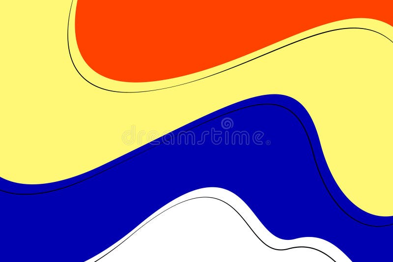 Simple Fluid Shapes Composition Background. Stock Vector - Illustration ...