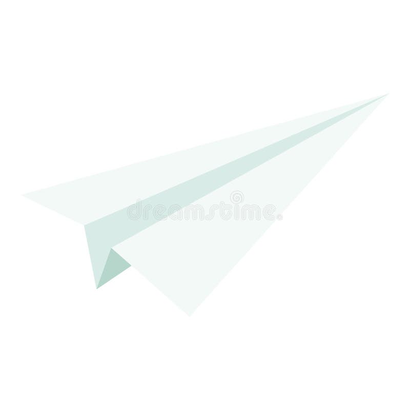 Simple Folded Paper Plane Isolated Stock Vector - Illustration of ...