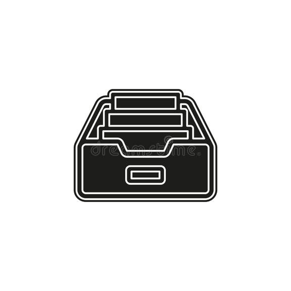 Simple Folder Archive Vector Icon Stock Illustration - Illustration of ...