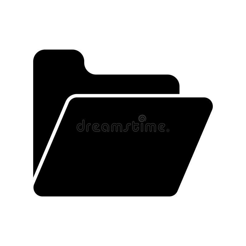 Simple folder icon stock illustration. Illustration of business - 384628759
