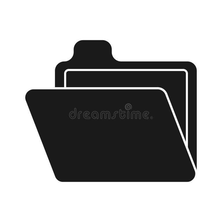 Simple folder icon stock illustration. Illustration of office - 384628763